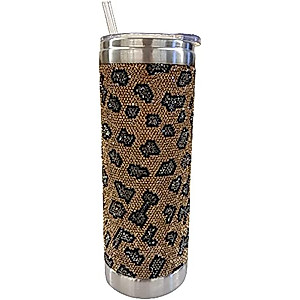 Jacqueline Kent BBT001.LEGO Bubbles & Bling Tumbler Wild Thing Leopard Gold Tone 20 Ounces