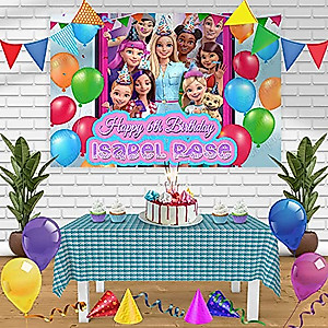 Cakecery Barbie Dreamhouse Adventures Birthday Banner Personalized Party Backdrop Decoration 60x42 Inches - 5x3 Feet
