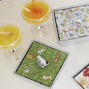 Mariposa Bunny Napkin Weight, One Size, Silver