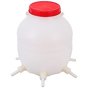 YARDWE 8L Animal Feeding Bottle Lamb Milk Bucket with 6 Silicone Nipples Large Capacity Nurse Feeder Pot for Calf Sheep Little Goat Baby Pig Dog Pet