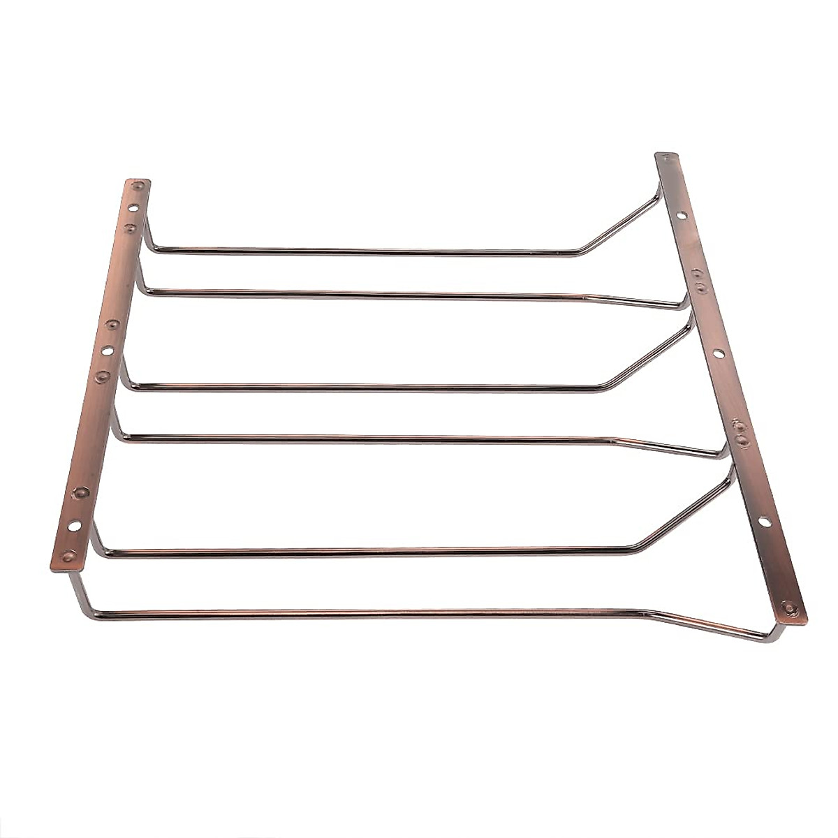 Dianoo 30.5cm Bronze Wine Glass Rack Under Cabinet, Wine Glass Holder Gold Under Shelf, Stemware Rack, Wine Glasses Storage Hanger, 3 Rows