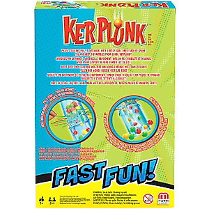 Mattel Games Fast Fun Blokus/Kerplunk, Two Player Game, Playing Time Approx. 15 Minutes, Age 5+