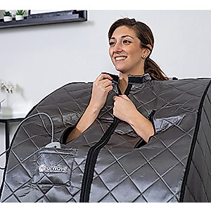 Heatwave Rejuvenator Portable Personal Sauna with FAR Infrared Carbon Panels, Heated Floor Pad, Canvas Chair