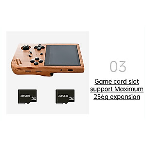 Haoun RG351V Handheld Game Console, 3.5 Inch IPS Screen Retro Game Console with Open Source Linux System 128G TF Card Built-in 10000 Games Portable Video Game Console- Grey