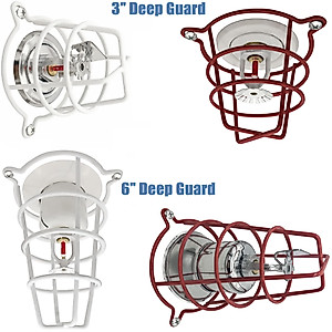 Happy Tree (2 Pack) White Fire Sprinkler Head Guard Cover for Both 1/2" & 3/4" Fire Head for Protecting Flush Mount & Side Wall & Pendent Head Semi - Recessed Sprinkler Head Cage