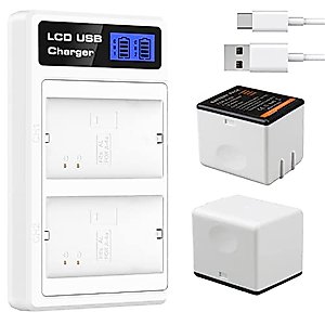 2 Pack Battery for Arlo Ultra/Ultra 2&Arlo Pro 3/Pro 4 Camera VMC4040P, 3.85V 4800mAh Replacement Battery with Dual Charger Station Compatible with Arlo Camera