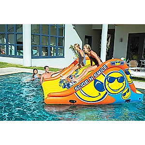 Wow Sports Slide N Smile Slide with 2 Lanes, Giant Floating Water Slide for Adults and Kids