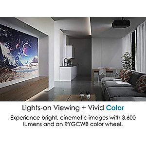 Optoma HD146X High Performance Projector for Movies & Gaming | Bright 3600 Lumens | DLP Single Chip Design | Enhanced Gaming Mode 16ms Response Time