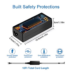 Kircuit 10Ft AC/DC Adapter for LG EAY63031604 49LJ5100 LED TV Power Supply Cord Charger