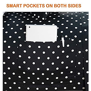 Elegant Comfort Luxury Soft Bed Sheets Polkadot Pattern 1500 Thread Count Percale Egyptian Quality Microfiber Softness Wrinkle and Fade Resistant (6-Piece) Bedding Set, Queen, Black