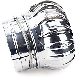 Stainless Steel 201 Non Power Roof Ventilator, Wind Turbines Attic Air Vent Ventilating Fan (Size : 110mm)