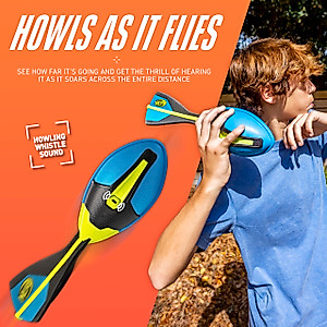 Nerf Vortex Ultimate Grip Foam Football Soft Vortex Football for Long-Distance Throws - All-Weather Perfect for Pool + Beach Football - Kids Ultimate Grip Whistle Vortex Foam Ball