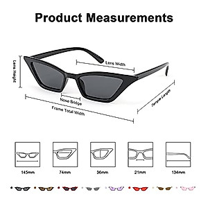 FEISEDY Small Cat Eye Sunglasses Vintage Square Shade Women Eyewear B2291