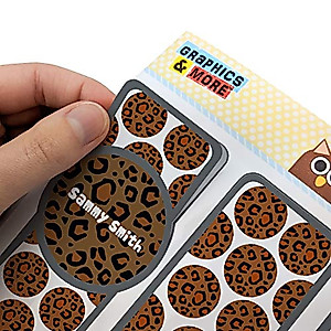 Personalized Custom 1 Line Leopard Animal Print Set of 3 Glossy Laminated Bookmarks