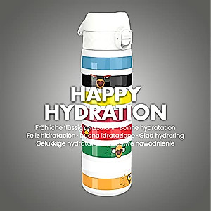 Ion8 Leak Proof Angry Birds Water Bottle, Stainless Steel, Ring Faces, 600ml (20oz)