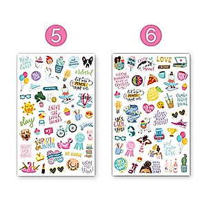 bloom daily planners Productivity Stickers - Variety Sticker Pack - Six Sticker Sheets Per Pack!