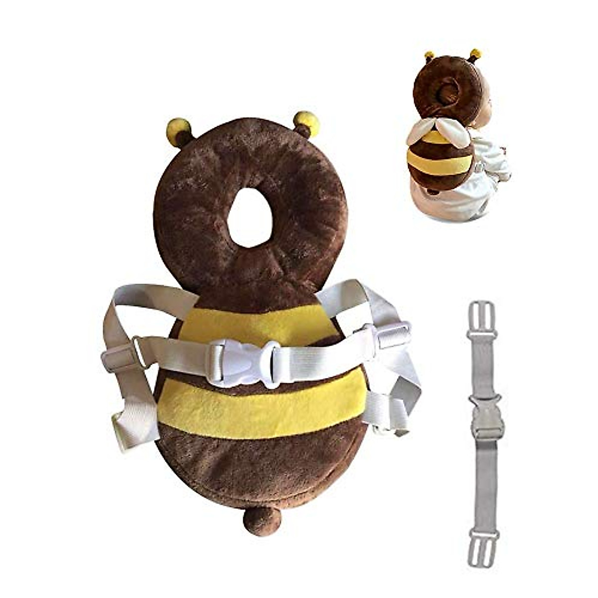 Baby Toddlers Head Protective, Adjustable Infant Safety Pads for Baby Walkers Protective Head Cute Small bee