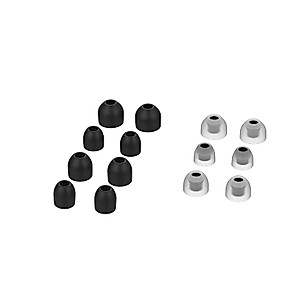 FitTurn Replacement Ear Tips Silicone Protective Earphone Eartips Earbuds Earpads Pairs Case Cover for Sony WF-1000XM4/WF-1000XM3 Truly Wireless Noise Cancelling Headphones Accessories (Black)