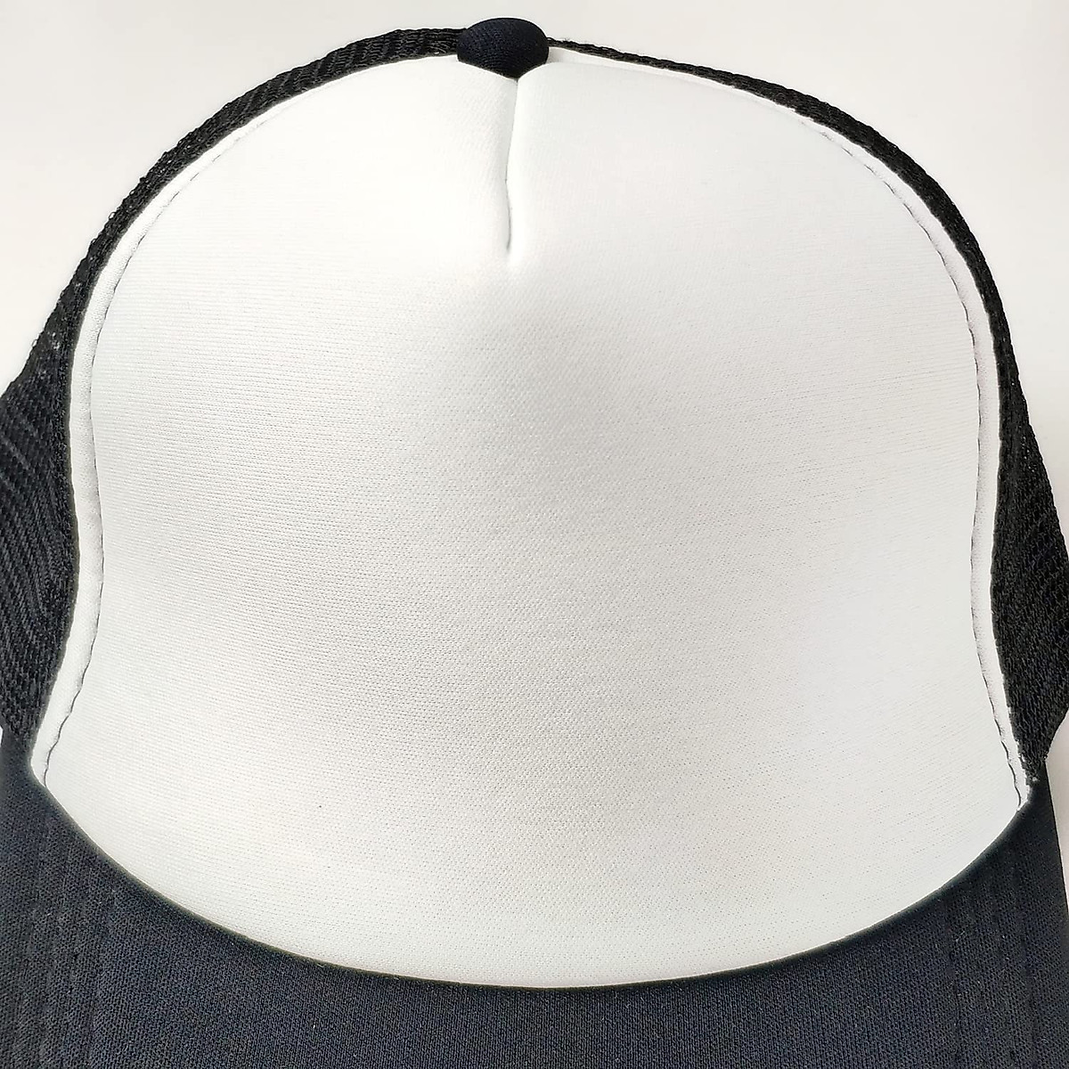 12 Pack Sublimation Hats for Men Blank Trucker Hats Bulk Snapback Mesh Women Baseball Caps DIY Custom 18 Colors (Black and White)