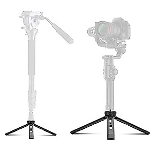 EaxanPic Aluminum Mini Tripod,Desktop Tabletop Stand Tripod for Zhiyun Smooth Q/4, Crane Plus/2, Osmo Mobile, Ronin-S, Vimble 2,Gimbal Handle Grip Stabilizer Tripod