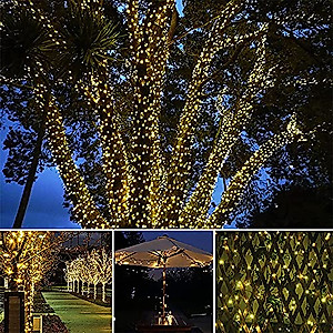 SUMSAYEI Solar String Lights multisize LED 8 Modes Solar Powered Outdoor Lighting Waterproof Christmas Fairy Lights for Xmas Tree Garden Homes Ambiance Wedding Lawn Party Decor