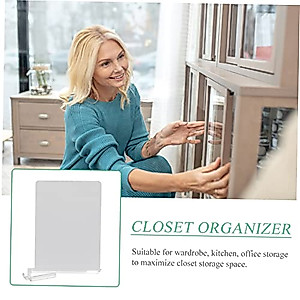 VILLFUL 2pcs Clothes Board Wardrobe Divider Shelf Divider Organizer Closet Shelf Clothing Drawer Dividers Closet Separators for Clothes Drawer Organizer Dividers Clear Shelf Abs