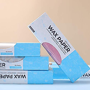 Wax Paper Sheets Colored Candy Paper Sandwich Wrap Paper Food Picnic Paper Disposable Food Wrapping Greaseproof Paper Food Paper Liners For Plastic Basket (Pink Line,50sheets)