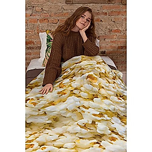 Darani Popcorn Fun Novelty Food Lightweight Super Soft Cozy Throw Blanket Warm and Lightweight Soft Flannel Blankets 40x30 XSmall for Puppy Bed Blanket