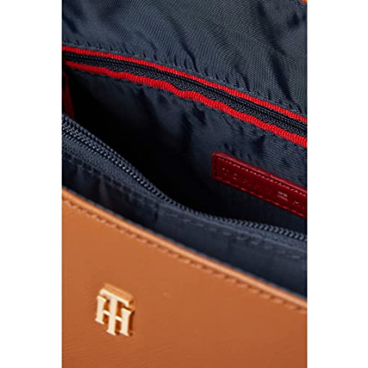 Tommy Hilfiger Beth II Convertible Satchel Saffiano PVC Cognac One Size