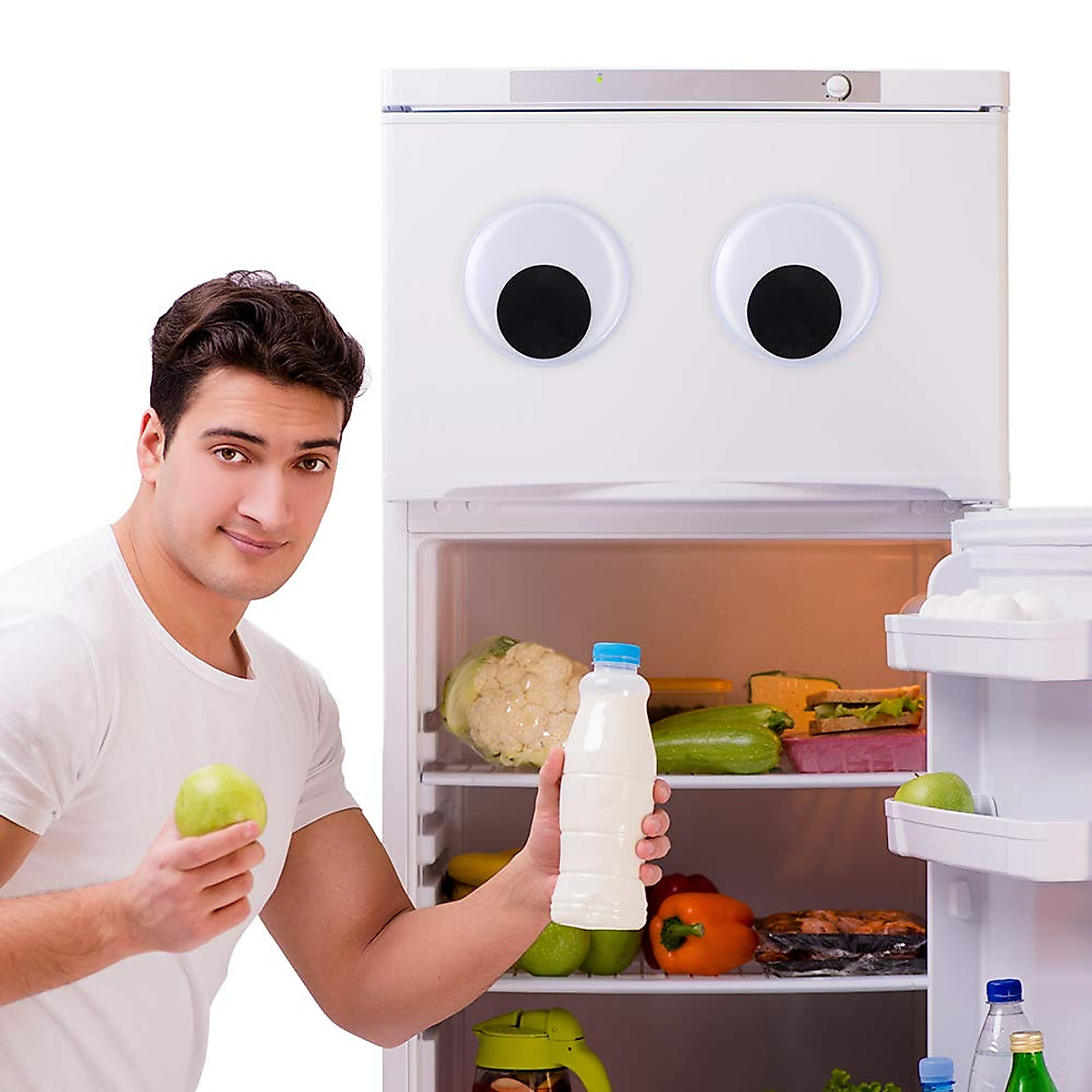 Sntieecr 8 Pack 5.1 Inch(13 cm) Large Giant Wiggle Eyes with Self Adhesive for DIY Crafts and Decorations