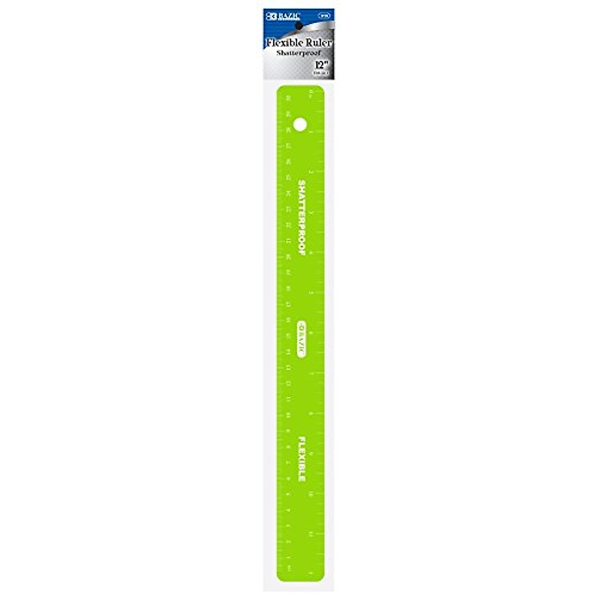 BAZIC 12-Inch (30cm) Shatterproof Flexible Ruler, Case of 24