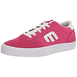 Etnies Women's Calli Vulc Low Top Skate Shoe, Pink/White, 8