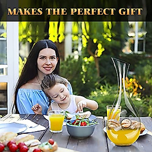 Wine Decanters and Carafes by MWNI-1.2 Liters Lead-Free Crystal Wine Decanter Set,Used as Wine Aerator Decanter,Wine Carafe Decanter,Red Wine Decanter, Glass Decanter Wine Accessories, Wine Gifts