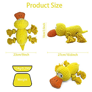 Indestructible Dog Squeak Toys for Big Dogs, Durable Chew Toys for Aggressive Chewers, Tough Stuffed Animals, Toys with Cotton Material and Crinkle Paper,Suitable for Large, Medium and Small Dogs