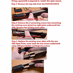 Ade Advanced Optics RD3-006 Green Dot Sight + Optic Mounting Plate for Sig Sauer P320 M17 / M18 Pistol