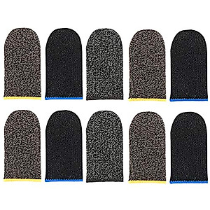 HEALLILY 5 Pairs Mobile Game Finger Cots Touchscreen Controller Finger Sleeve Breathable Anti- Sweat Thumb Finger Sleeve Thin Gaming Finger Gloves