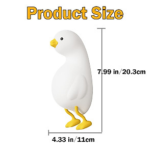 NICE POINT Night Light for Kids, Cute Squishy Lying Flat Duck Light, Kawaii Animals Silicone Lamp Up for Boys and Girls, LED Nightlight for Toddler Bedroom and Kid Room Decor.