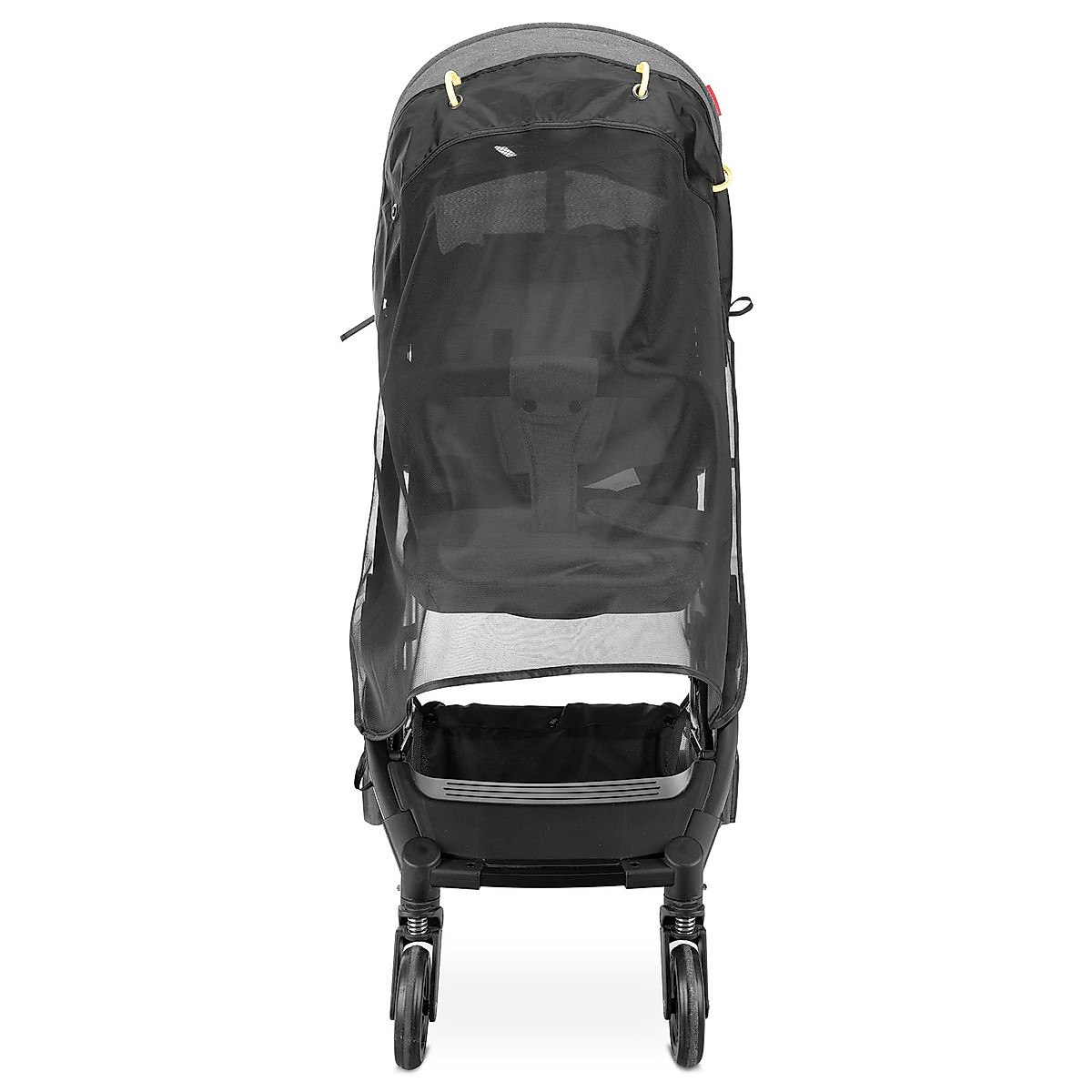 Navaris Sun Shade for Stroller - Baby Stroller Sun Cover - Universal Stroller Sunshade Long Net Clip-On Accessories for Umbrella Strollers - Black