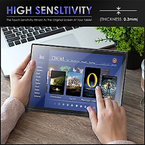 DETUOSI 【2-PACK】 Screen Protector for WECOOL WM1001-W 10.1 inch, Tabtrust TT100AB, YIERA 10.1", Tabtrust TT100DB, HAOQIN HaoTab H10 10.1, Tagital T10K, XINYANGCH 10.1" Tablet Tempered Glass Protector