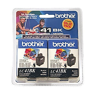 Brother Dcp 110c/120c/Fax 1840c/1940cn/2440c Black Ink Twin Pack 500 X 2 Yield 2 Pack Lc41bk