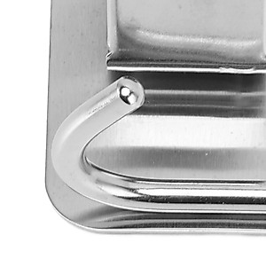 Fdit Mop Broom Holder, Stainless Steel Mop Holder Organizer, Self Adhesive Wall Mounted Mop Organizer Storage Rack Clip, Utility Hook Organizer Tool for Laundry Bathroom Kitchen Garage