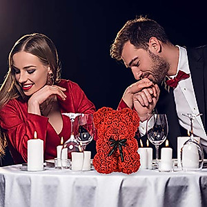 Mother's Day Rose Bear Mothers Day Rose Teddy Bear Mom Gifts Valentines Day Gifts For Her , Mother Day Unique Gifts Mom Birthday Gifts For Women Girlfriend Anniversary Christmas Valentines Gifts (Red)