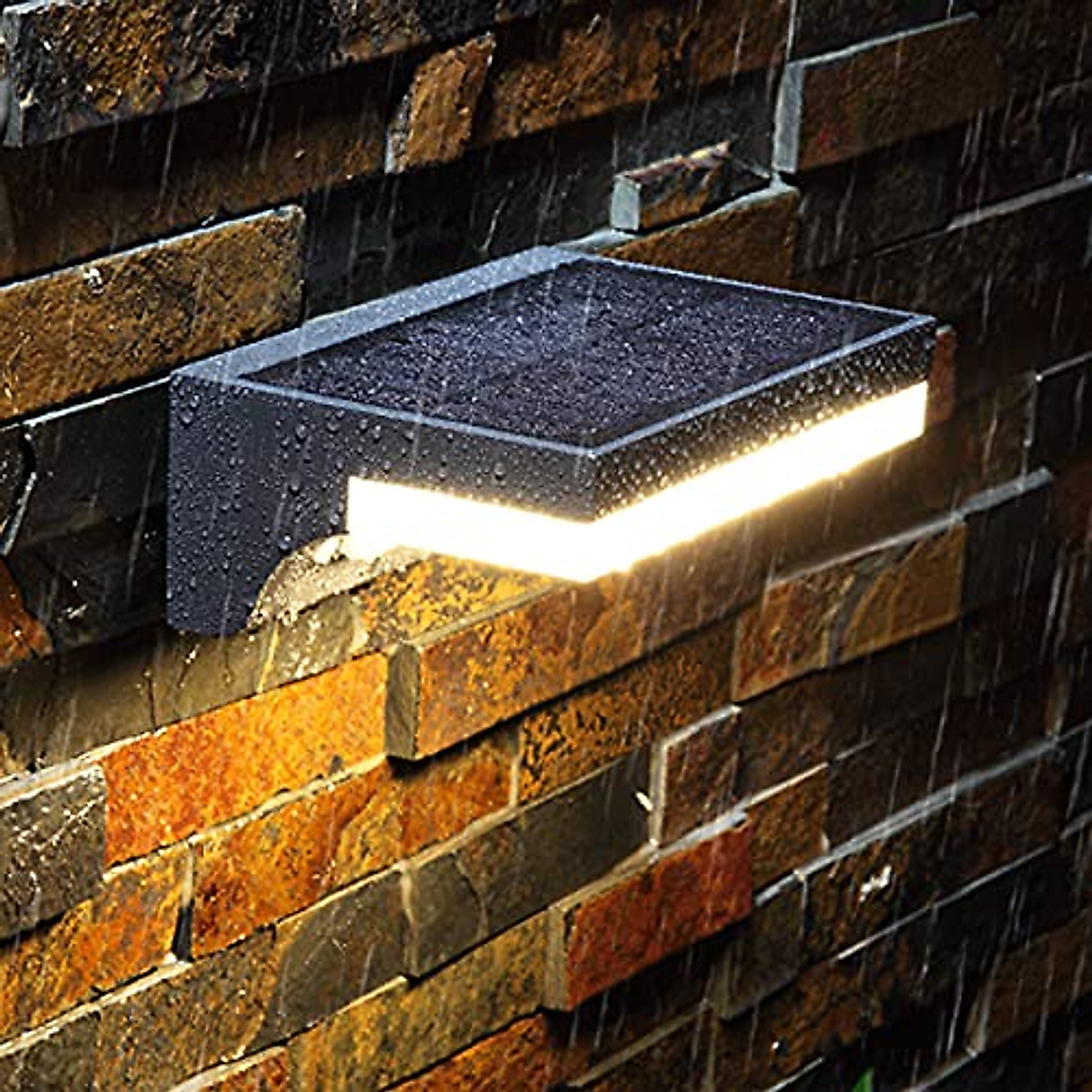 ZXHFDC LED Induction Wall Light Courtyard Garden Fence Outdoor Landscape Light Outdoor Waterproof Solar Home Wall Spotlight