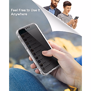 SURITCH Clear Case for iPhone 13 Pro Max (Only) 6.7-inch, [Privacy Screen Protector] Full Body Protection Bumper Shockproof Rugged Cover for iPhone 13 Pro Max -(Clear)