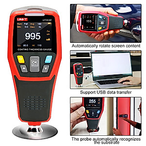 UNI-T UT343D Digital Coating Thickness Gauge Meter Tester Range 0 to 1250um with USB Data Function