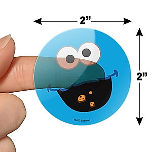 Sesame Street Cookie Monster Face Planner Calendar Scrapbooking Crafting Stickers