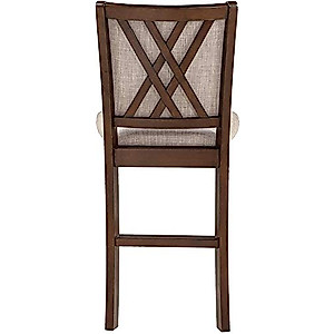 New Classic Furniture Amy 5-Piece Counter Dining Table Set, Cherry