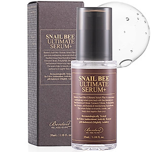 BENTON Snail Bee Ultimate Serum Plus 35ml (1.18 fl.oz.) - Snail Secretion Filtrate, Bee Venom, Tea Tree Leaf Water Contained Skin Nourishing & Soothing Facial Serum for Sensitive, Dry Skin
