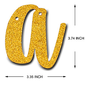 19 Years Blessed Gold Paper Sign Banner for Boy/Girl's 19th Birthday Party Supplies,Pre-Strung 19th Wedding Anniversary Party Decorations