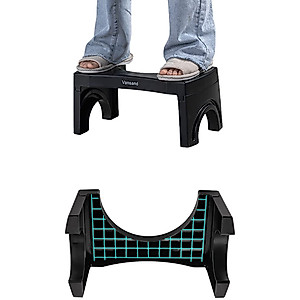 Vansand Toilet Foot Stool,Folding Toilet Stool,Squatting Toilet Potty Stool,Toilet Auxiliary Step,7.5Inch Height (Black)